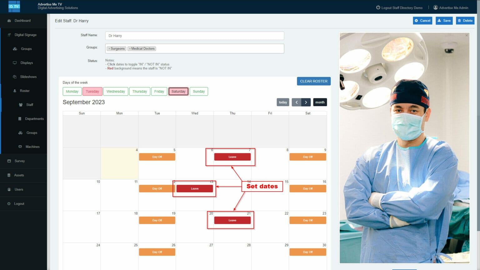 HOW TO SETUP ROSTER SCHEDULING IN THE STAFF ROSTER MODULE